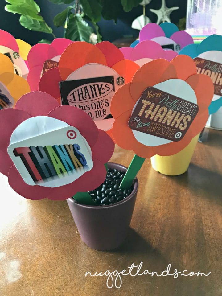 Teacher Appreciation Gift Card Craft: Easy Flower Pot DIY